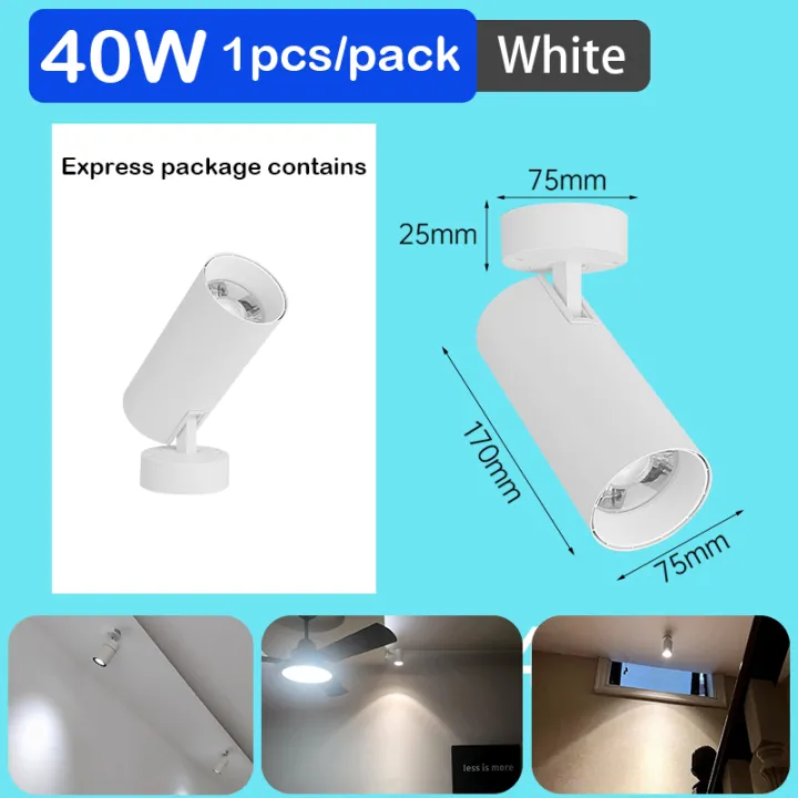 Ceiling Spotlight 110V Track Light LED Spot Downlight 40W Spots Lamp ...