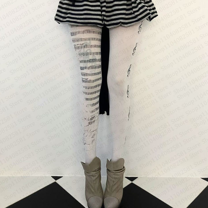 Cute letter printed stockings Harajuku knee high socks cosplay cute ...