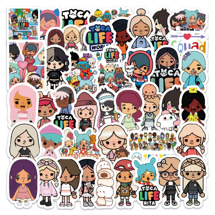 80PCS Cute Toca Boca Stickers Toca Life World DIY Stickers Scrapbooking ...