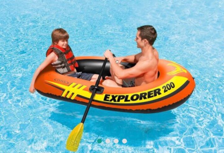 intex explorer boat set with 2 oars and air pump-200 boats-Red | Daraz.lk