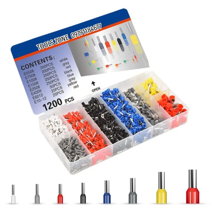 1200pcs Terminal Crimping Assortment / Ferrule Crimping Clip | Shop.com.mm