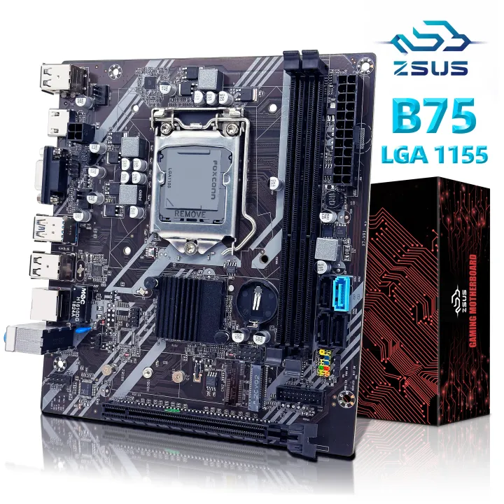 ZSUS B75 Motherboard LGA 1155 Desktop Motherboards Support DDR3 RAM With NVME M.2 Interface USB3 ...