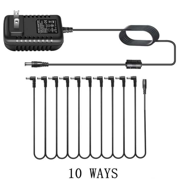 Miwayer Daisy Chain Cables 1 to 2-10 Ways Guitar Effect Pedal Power ...