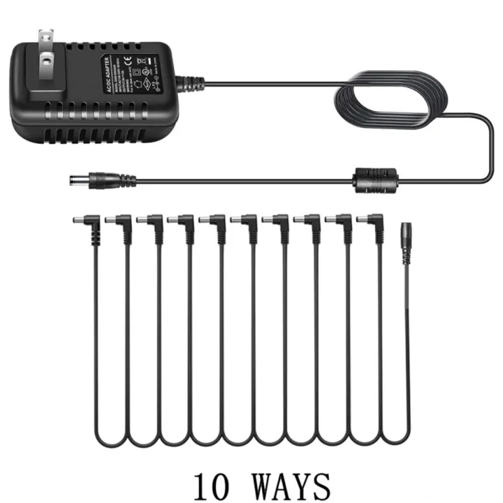 Miwayer Daisy Chain Cables 1 to 2-10 Ways Guitar Effect Pedal Power ...