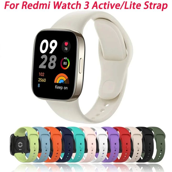 Silicone Loop For Xiaomi Redmi Watch 3 Active/Lite SmartWatch Wristbands Bracelet watchband ...