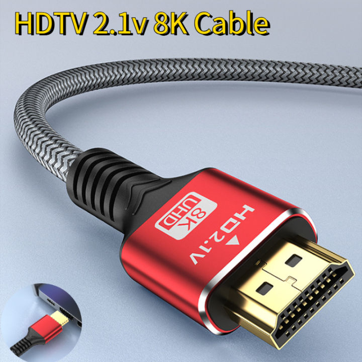 8K HDMI2.1 Cable High Speed HDMI 8K Cable 60HZ 2.1V 4K 144HZ 3D TV ...