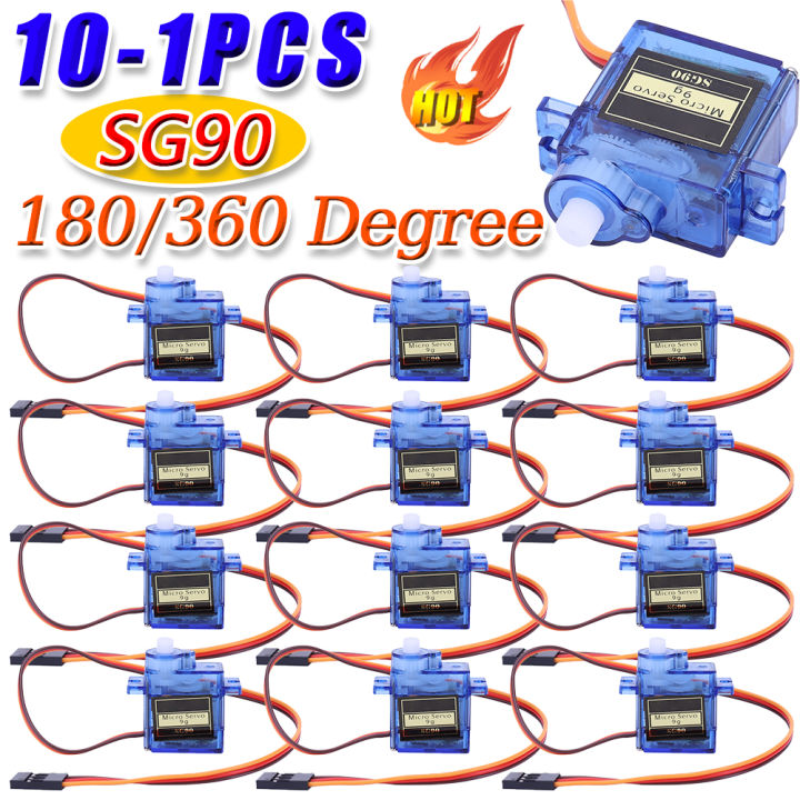 10 1pc Sg90 9g Micro Digital Servo Motor Fixed Wing Miniature Servo