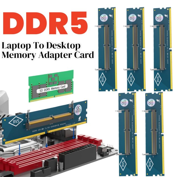 Laptop DDR5 RAM to SO DDR5 U-DIMM Desktop Adapter Card Riser Memory ...