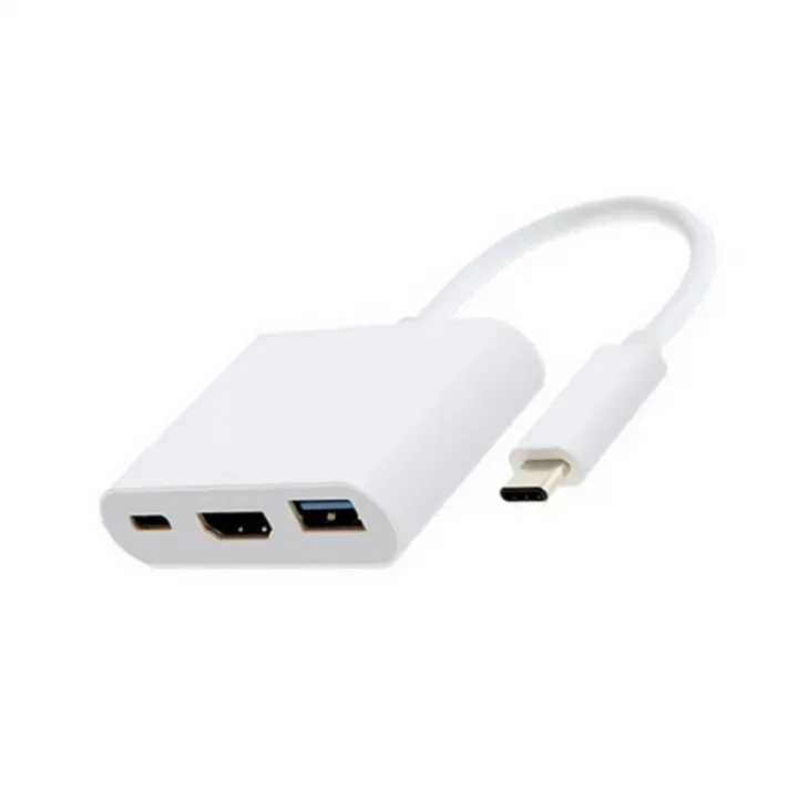 3 in 1 USB-C Multiport Adapter for Apple MacBook pro USB-C Digital AV ...