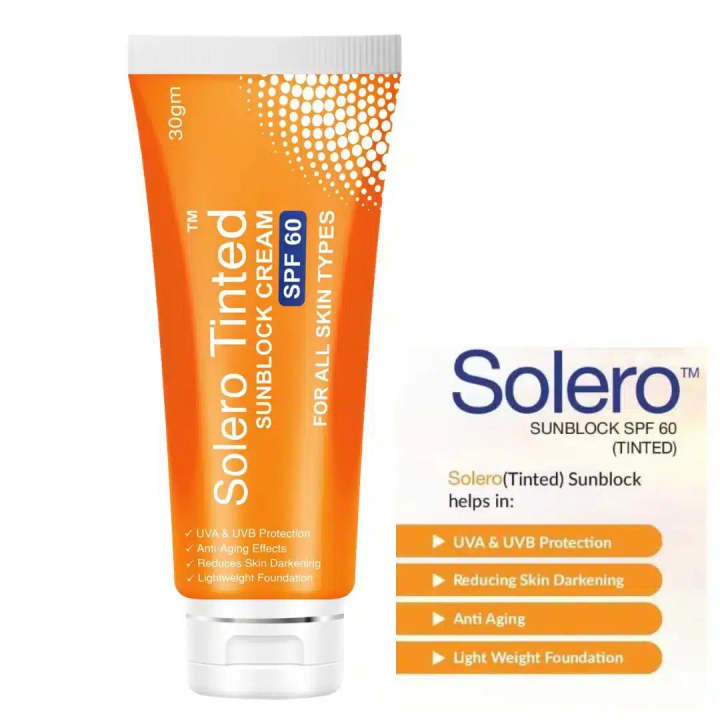 Solero Tinted SunBlock Cream SPF 60 | Daraz.pk