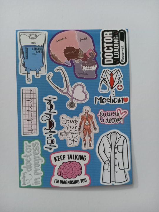 Medico/ Doctor Uncut Mini sticker sheet - A6 size - 15 x 10 cm | Daraz.pk