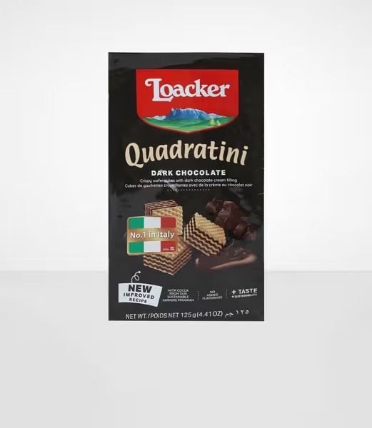 Loacker Quadratini Wafer Cookies - Dark Chocolate, 125 g | Daraz.com.np