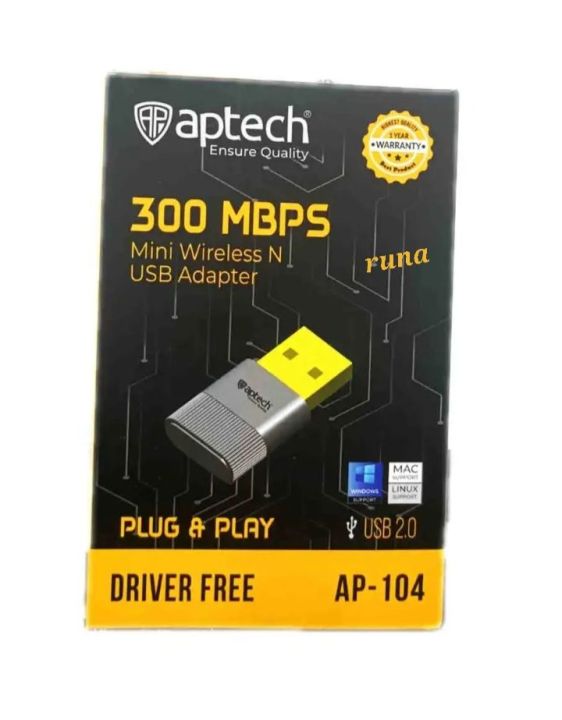 Aptech AP-WA104N 300Mbps Wireless Wifi USB Adapter | Daraz.com.bd