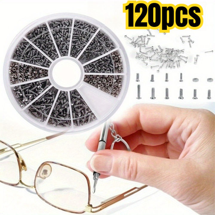 120 Pcs Stainless Steel Miniature Screw Assortment Kit, 12 Types M1 M1 ...