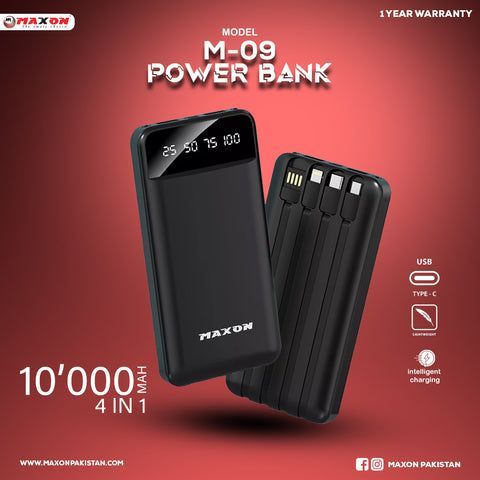 MAXON M-09 POWER BANK 10000MAH | Daraz.pk