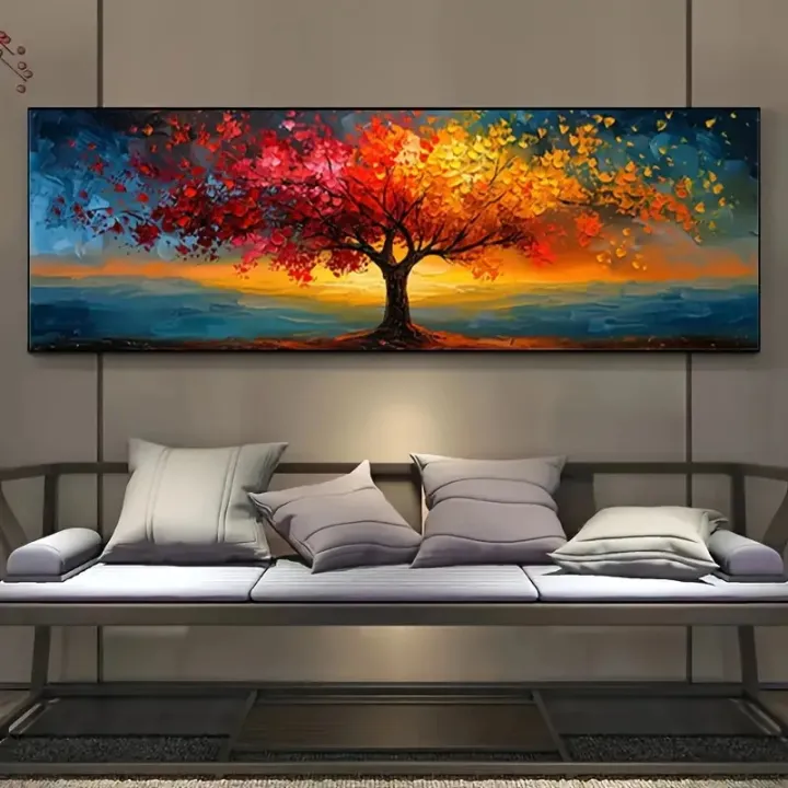 Extra-Large Tree of Life Canvas Poster Abstract Wall Art Modern Home ...