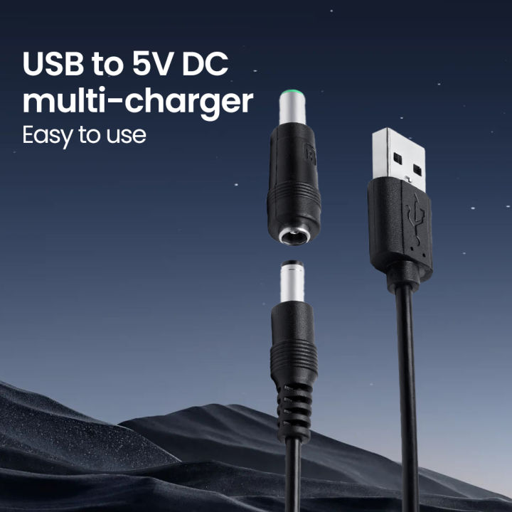 USB To DC Power Boost Cable USB to 5.5×2.1mm DC Connector 5VJack Power ...