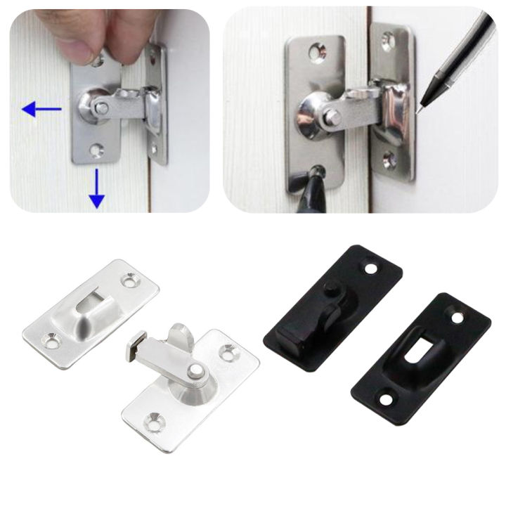 90 Degree Right Angle Door Lock Stainless Steel Hook Latch Door Lock ...