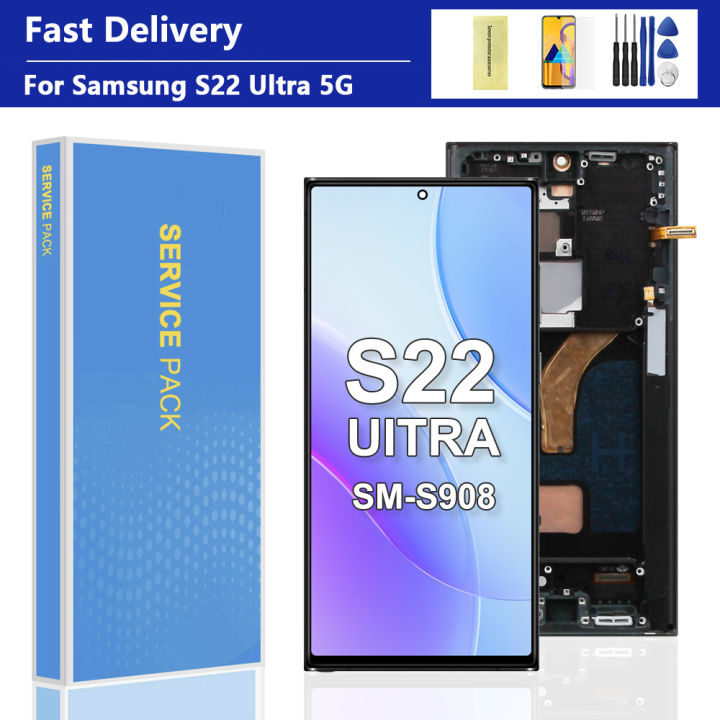 Tested S22 Ultra Display Replacement For Samsung S22 Ultra 5G S908 ...