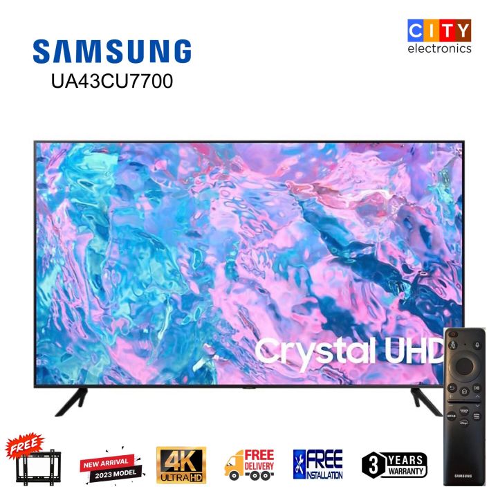 SAMSUNG 43 inch Crystal UHD 4K Smart LED TV UA43CU7700 With Bazel Less ...