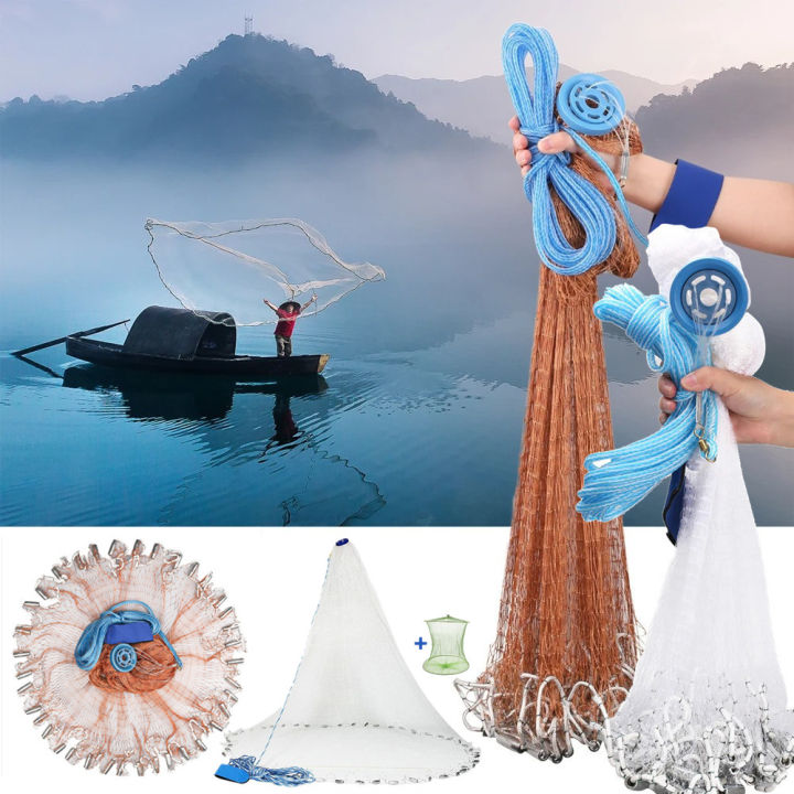 Saltwater Fishing Cast Net for Bait Trap Fish 3ft/4ft/5ft/6ft/8ft ...