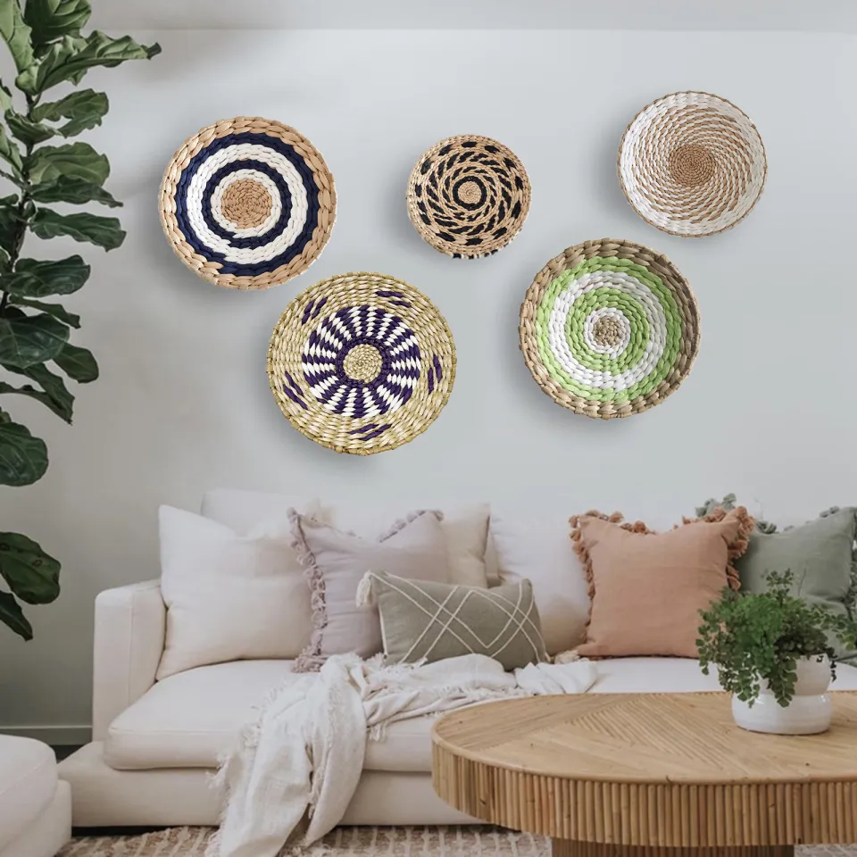 Wicker basket wall decor store