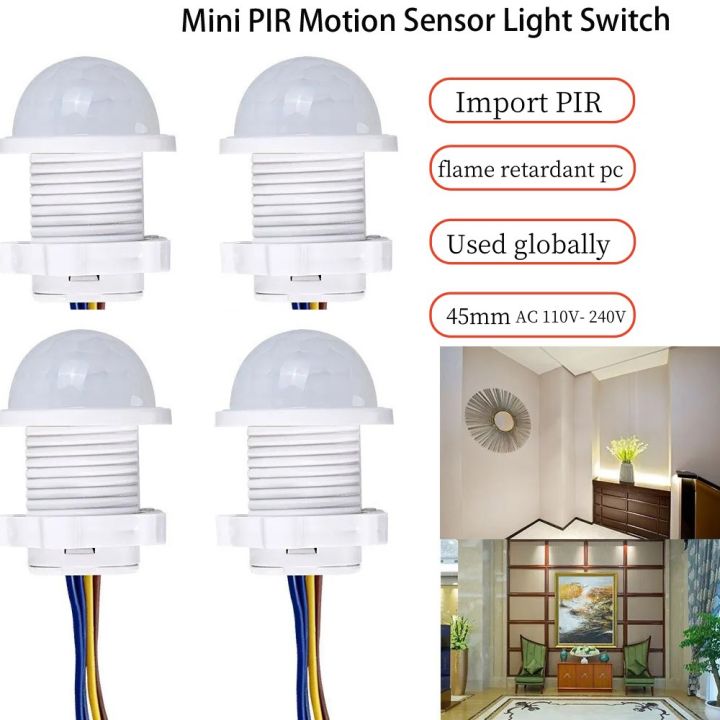 2PCS Smart PIR Sensor Detector Switch 110V 220V Human Body Infrared ...
