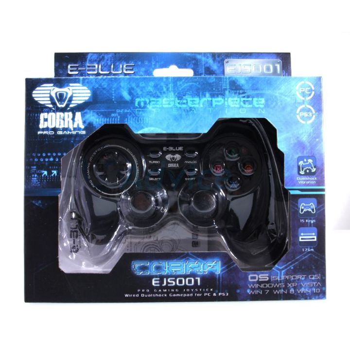 Cobra 15-Keys Pro Gaming Joystick Wired Dualshock GamePad for PC & PS3 ...