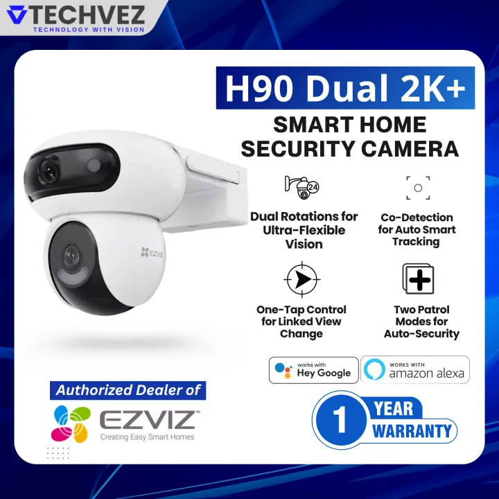 EZVIZ H90 Dual 2K⁺ + 2K⁺ Outdoor Wireless CCTV Security Camera by ...