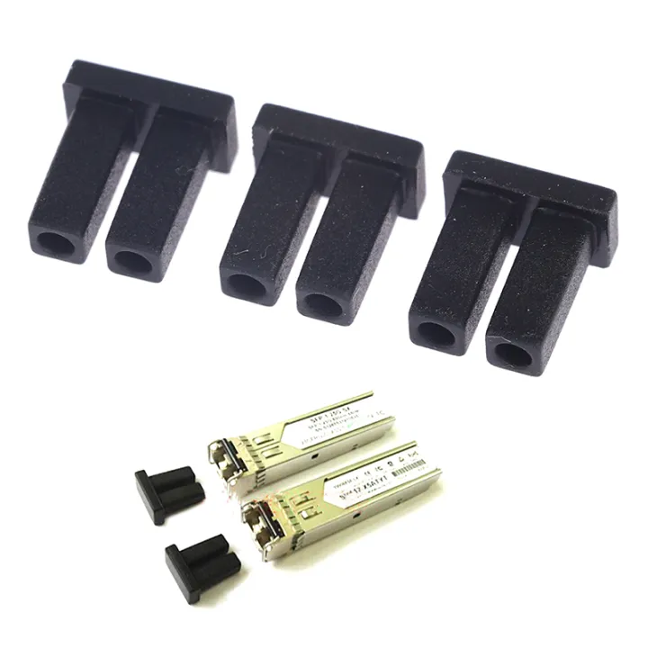 10pcs/lot LC Optical Module Dust Plug SFP Fiber Module Protection Cover ...