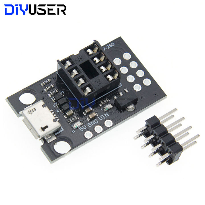 DIYUSER ATtiny13A / ATtiny25 / ATtiny45 / ATtiny85 Pluggable ATTINY Development Programming Bare ...
