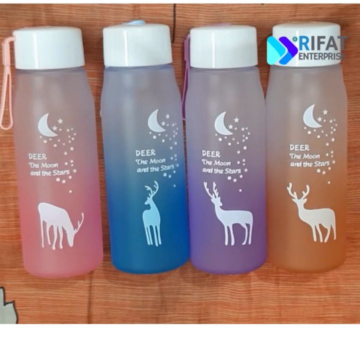 Dear the Moon and the Stars – Korean Cute Gradient Plastic Water Bottle ...