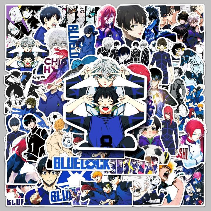 50/52pcs BLUE LOCK Anime Stickers for Kids Waterproof Graffiti Phone ...