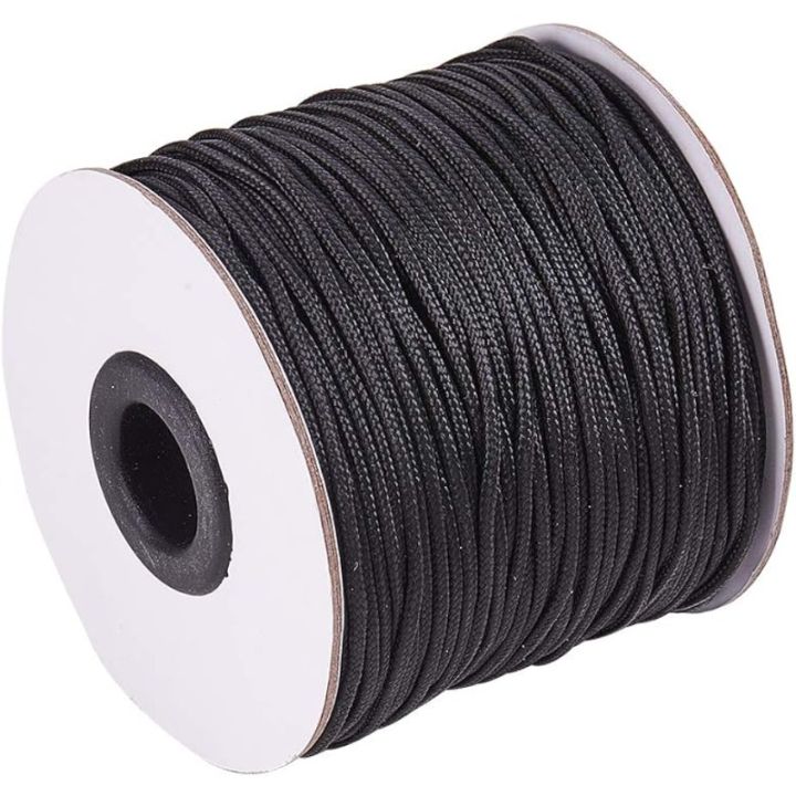 1.5mm 100 Yards Black Nylon Cord Wind Chime Cord Replacement Braided ...