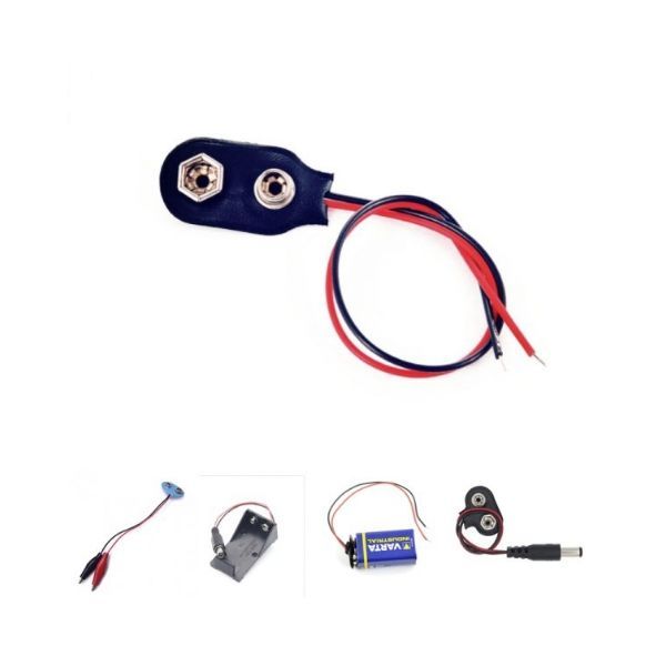 9V Battery Connector cap 10cm wire length 6F22 connector | Daraz.pk