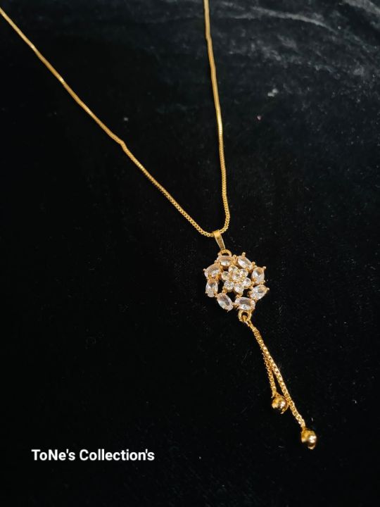 Sun Flower Stone city gold chain neckless | Daraz.com.bd
