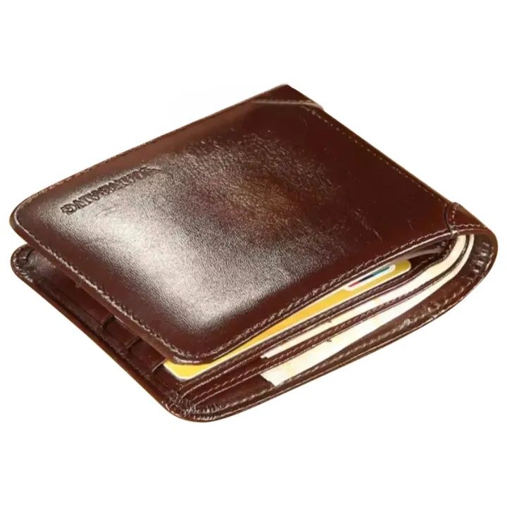 Premium Quality Artificial Leather Wallet for Men | Brown | Daraz.com.bd