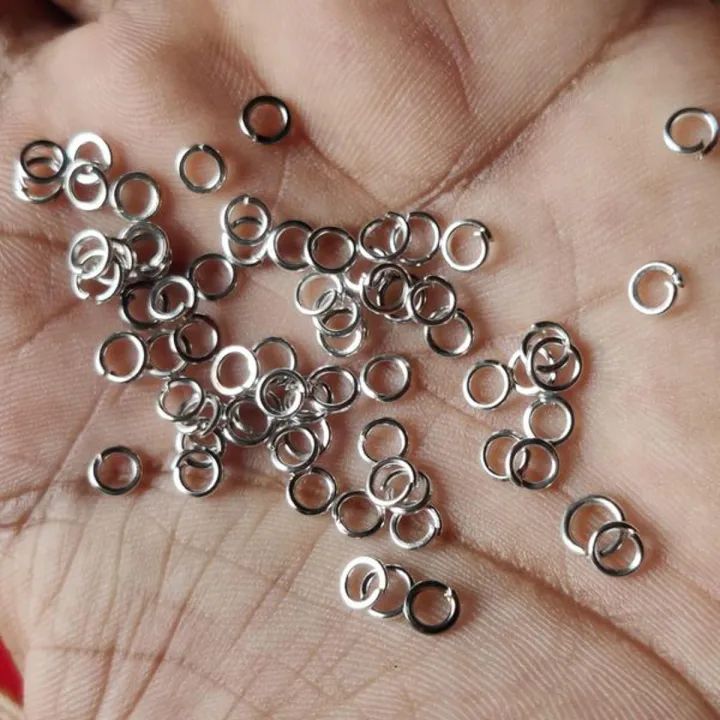 100-Piece Small Silver Jump Rings for DIY Jewelry Making | Daraz.com.bd
