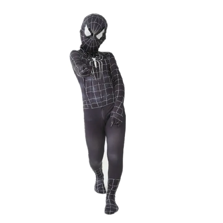 Anime Superhero Spiderman Costume Miles Morales Cosplay Zentai Bodysuit ...