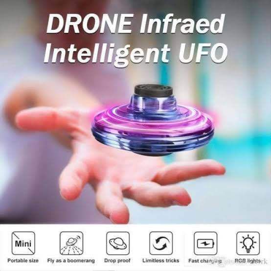 Rechargeable Flying Fidget Spinner with Box (Mix/Random colour) | Daraz.pk
