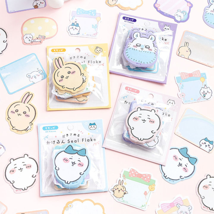 10 Packs Cute Chiikawa Shaped Sticky Note For Students Kawaii ...
