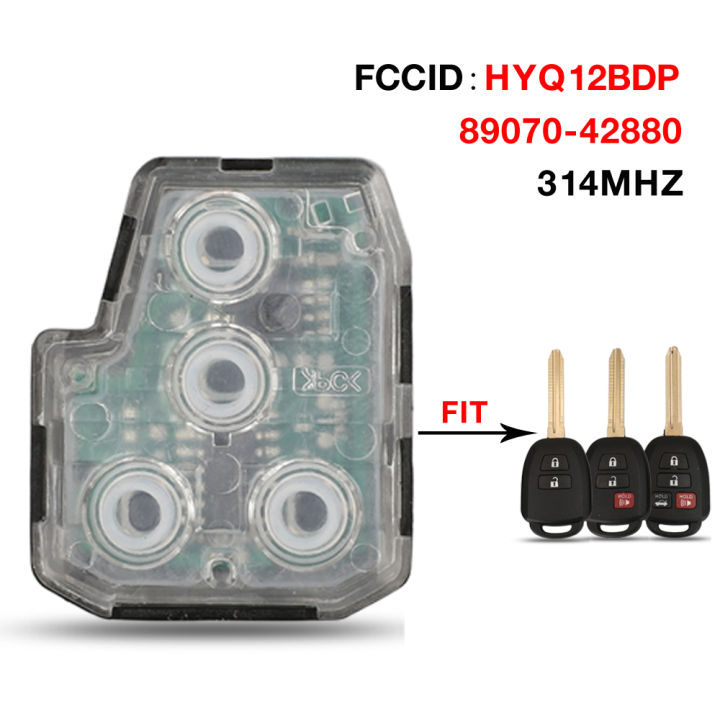 jingyuqin 2/3/4 Buttons HYQ12BDP 314MHZ 89070-42880 Remote Car Key ...