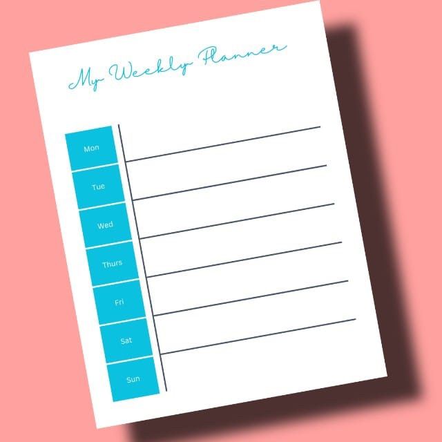 Weekly planner erasable and magnetic | Daraz.pk