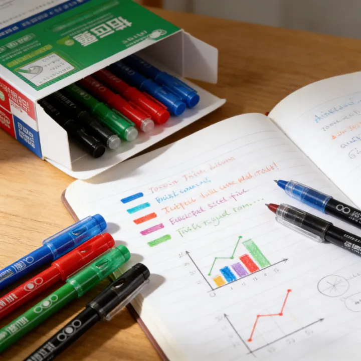 5 0.7mm thermal erasable pens, bullet tip, color thermal erasable pens ...