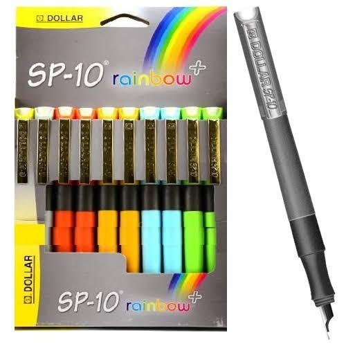 Dollar SP10 Rainbow Fountain Pen - Dollar Sp10 Pen - 10 pcs | Daraz.pk