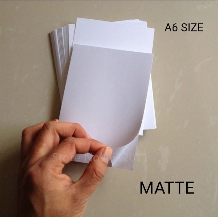 A6 Size Sticker paper Matte 50 sheets | Daraz.lk