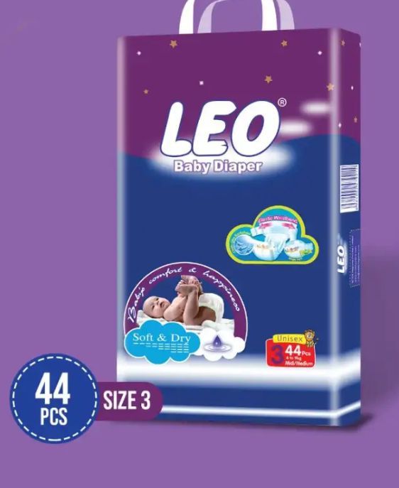 Leo Baby Diaper Size 03 (44 Pieces ) | Daraz.pk