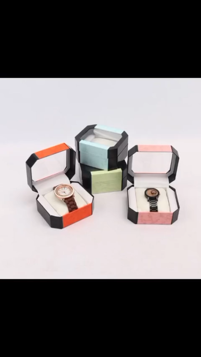Plastic Daraz Watch Box Black Durable Single Watch Box PU Present ...