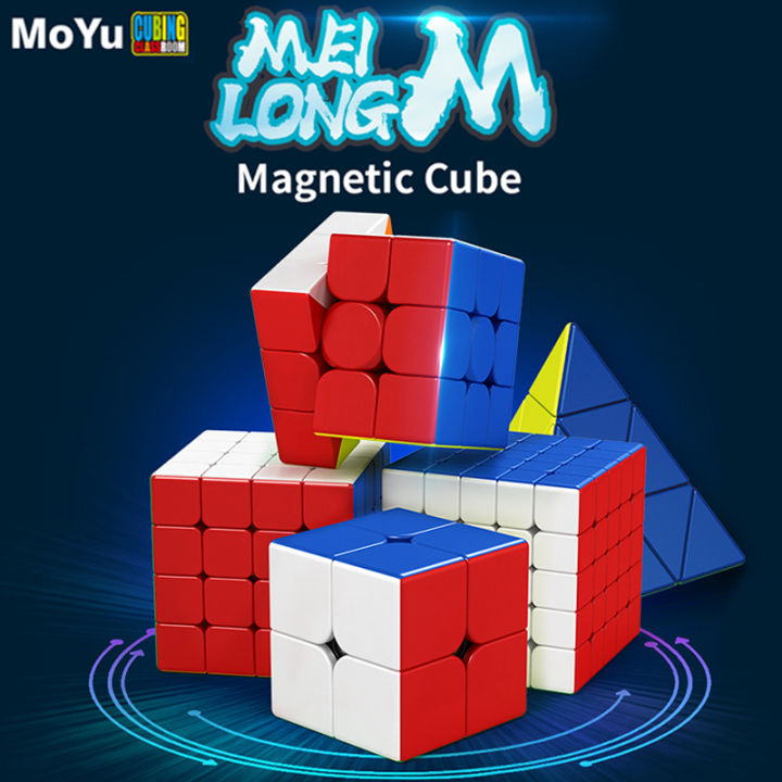 MoYu Meilong Magnetic 2x2 3x3 4x4 5x5 Magic Speed Cube Meilong 2M 3M 4M 5M Pyraminx M Fidget ...