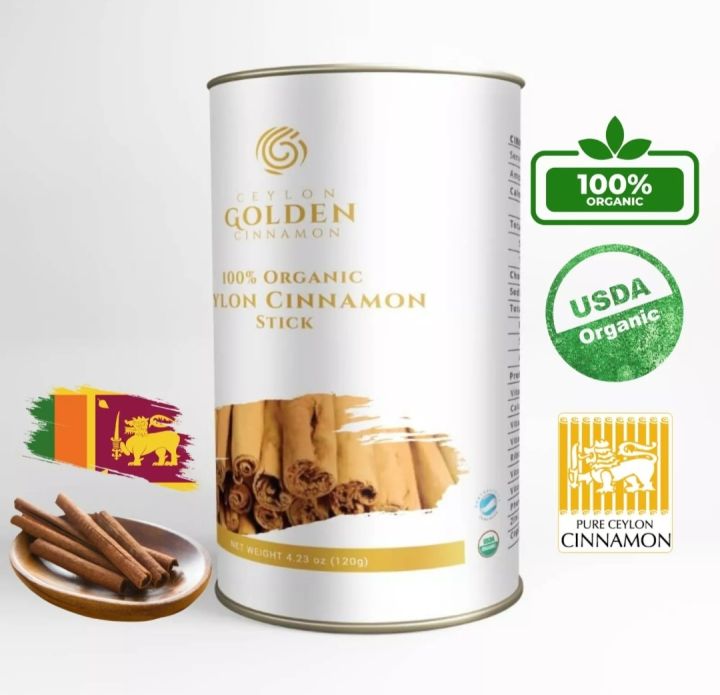 100% Organic Ceylon Cinnamon Sticks 120g (Finest Quality Guaranteed ...